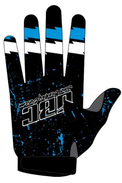 BLUE STATIC MX Gloves – John Bradley Custom