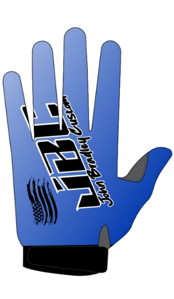 Flagship BLUE MX Gloves – John Bradley Custom